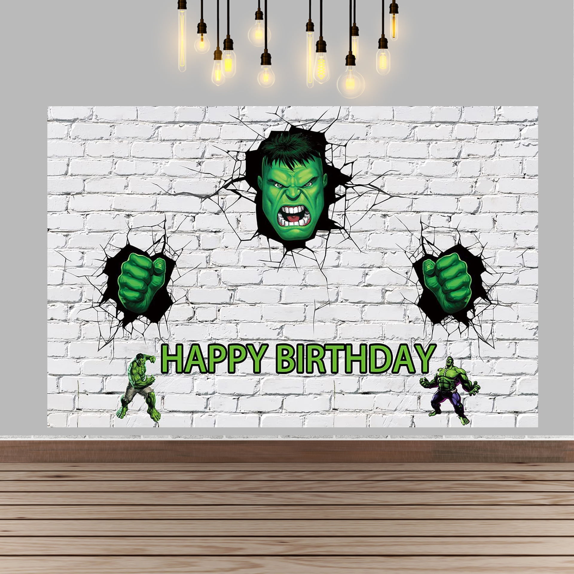 Hulk Party Backdrop Birthday Decorations Hulk Party Photo Backgrounds ...