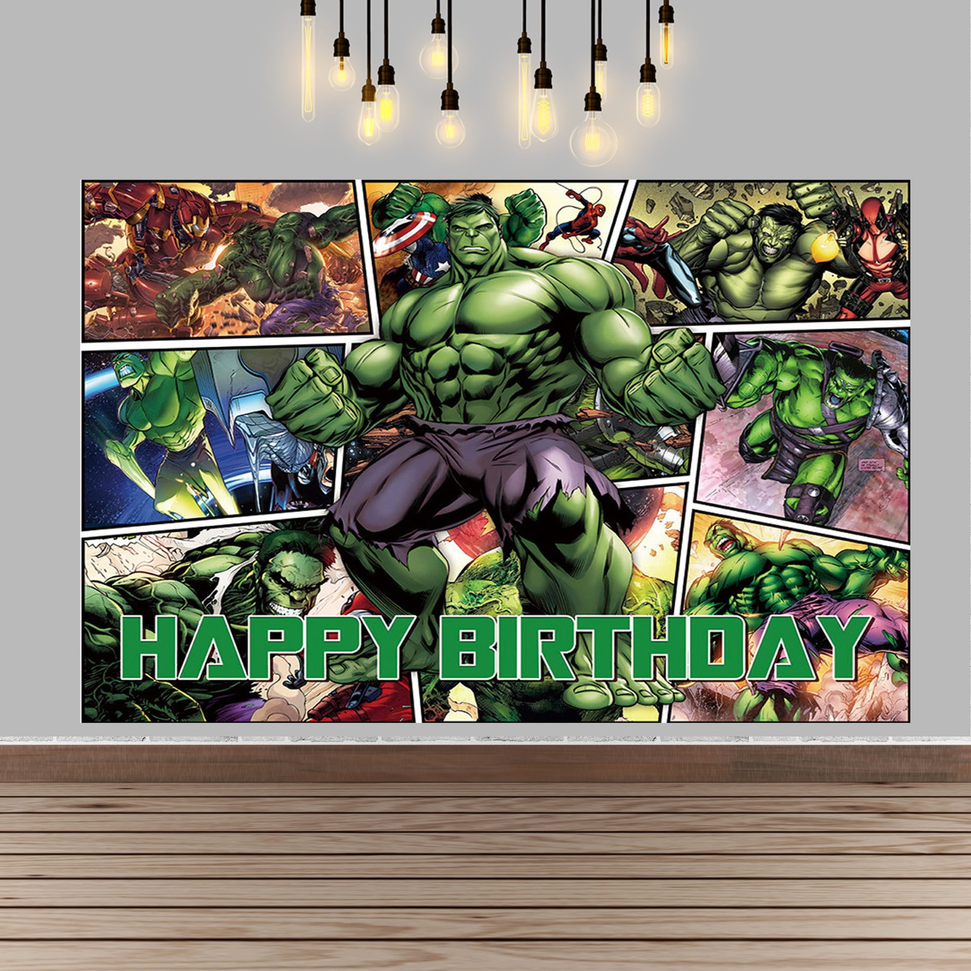 Hulk Party Backdrop Birthday Decorations Hulk Party Photo Backgrounds ...