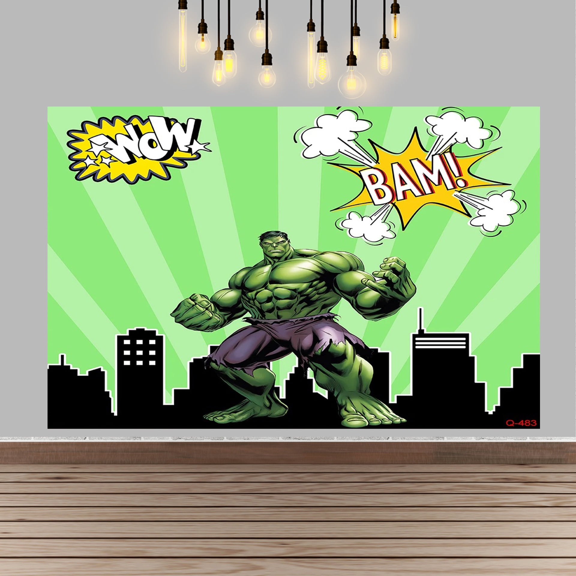 Hulk Party Backdrop Birthday Decorations Hulk Party Photo Backgrounds ...