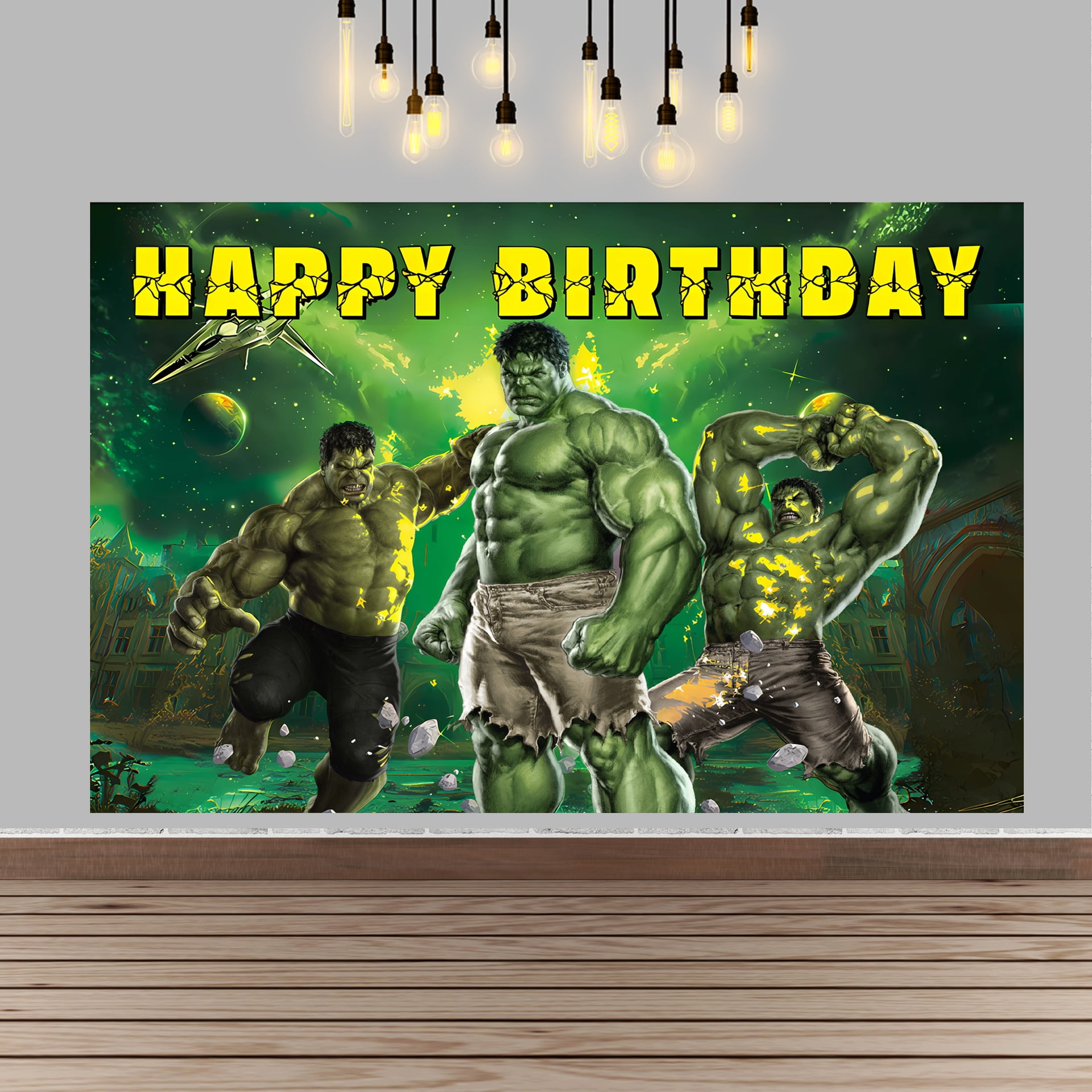 Hulk Party Backdrop Birthday Decorations Hulk Party Photo Backgrounds ...