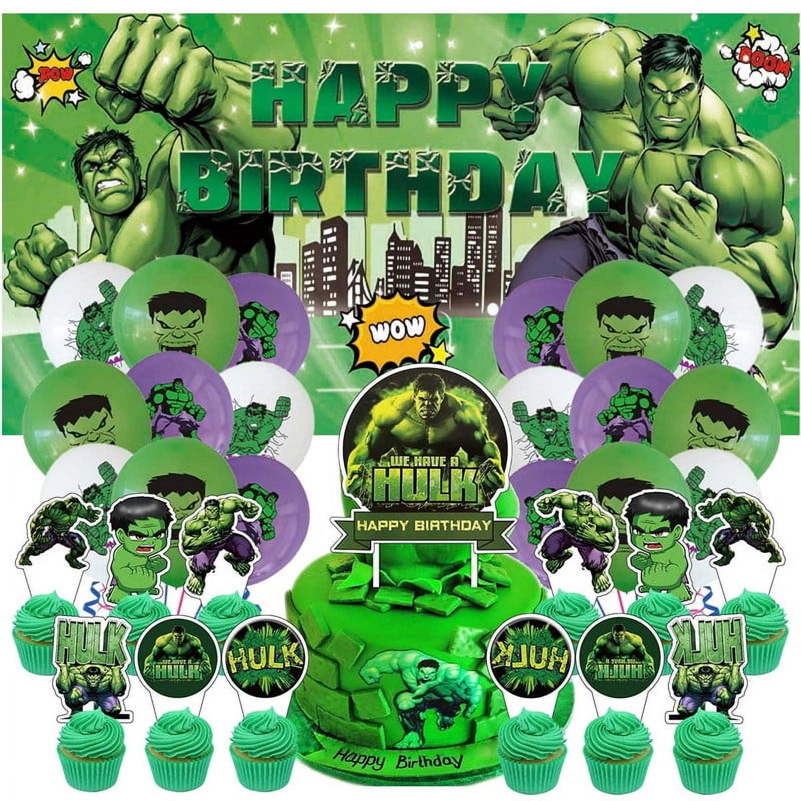 Hulk Party Decor Set Latex Balloons Supplies Decorations Kit Banner ...
