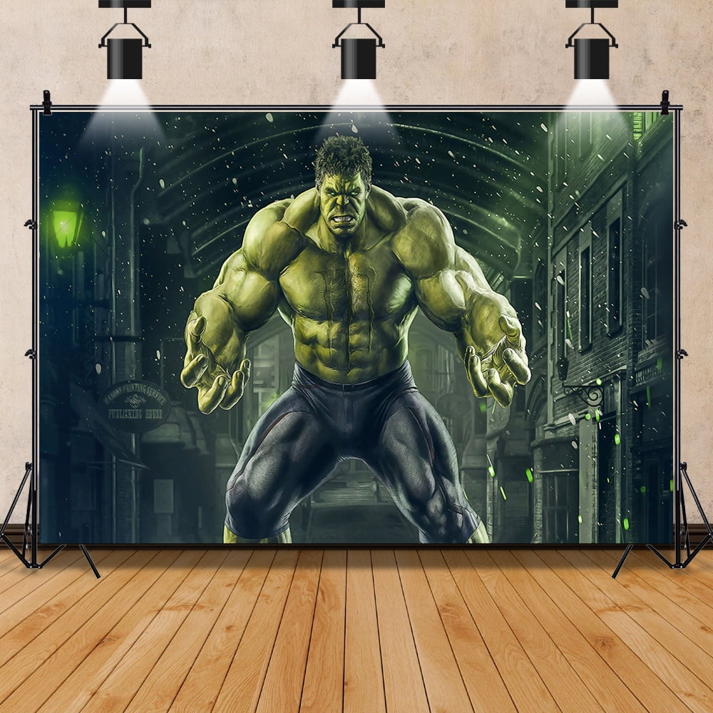 Hulk Party Supplies Green Hero Backdrop,Hulk Theme Happy Birthday Party ...