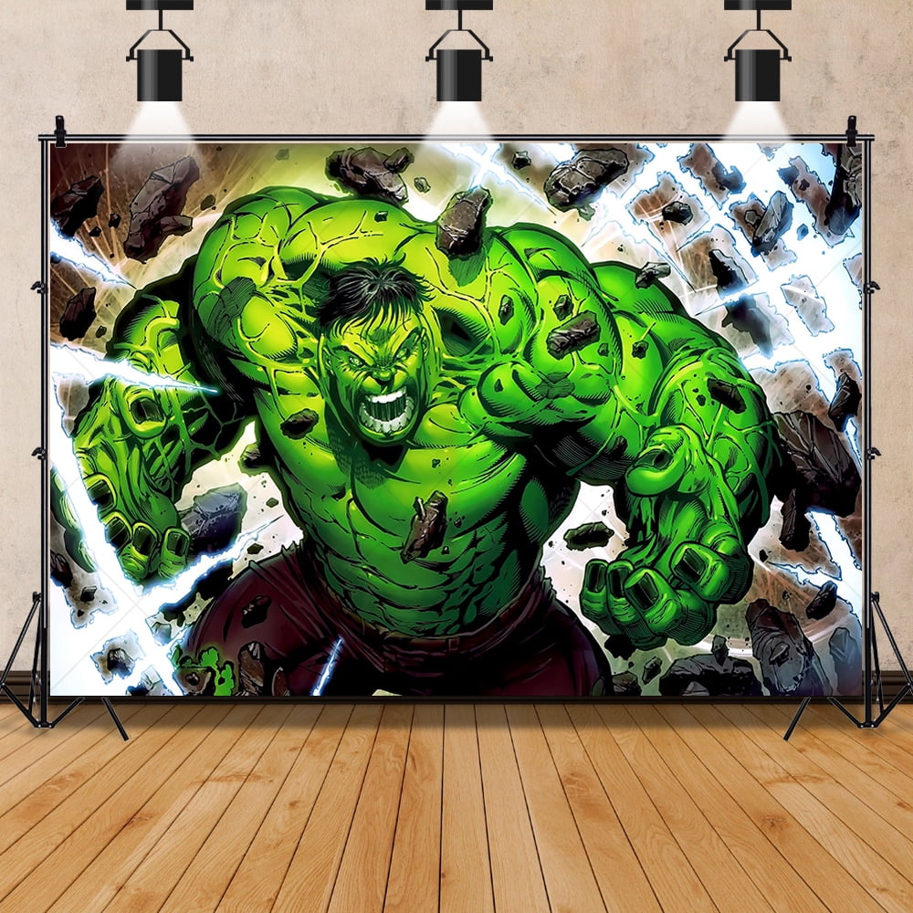 Hulk Party Supplies Green Hero Backdrop,Hulk Theme Happy Birthday Party ...