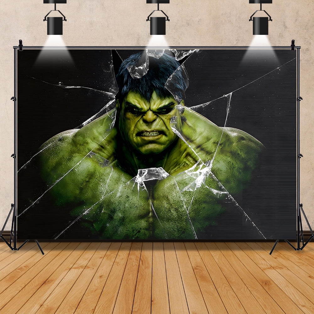 Hulk Party Supplies Green Hero Backdrop,Hulk Theme Happy Birthday Party ...