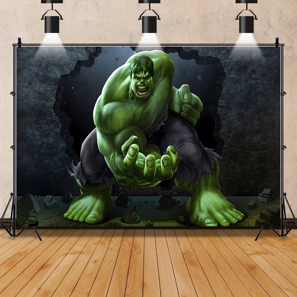 Hulk Party Supplies Green Hero Backdrop,Hulk Theme Happy Birthday Party ...