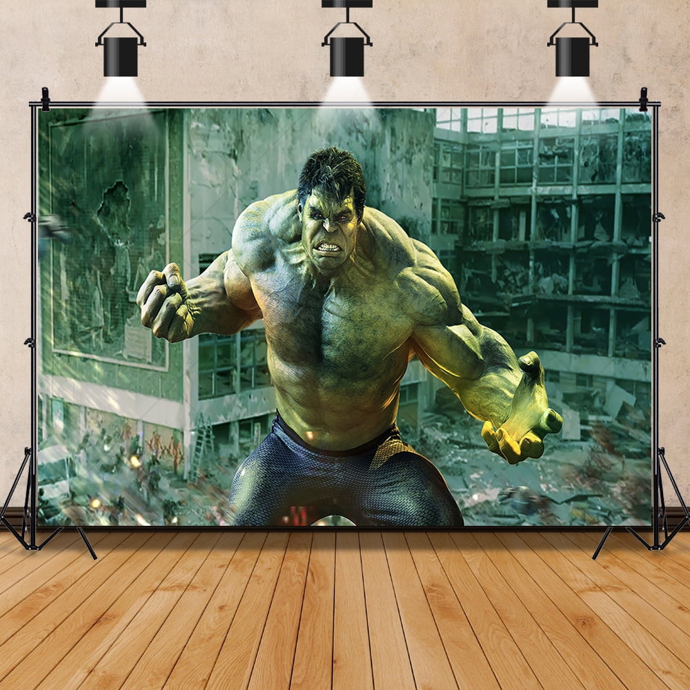 Hulk Party Supplies Green Hero Backdrop,Hulk Theme Happy Birthday Party ...