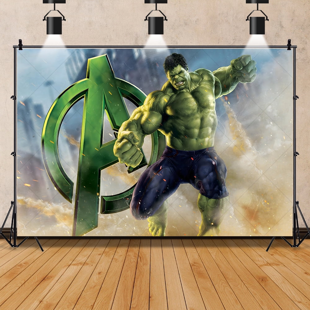 Hulk Party Supplies Green Hero Backdrop,Hulk Theme Happy Birthday Party ...