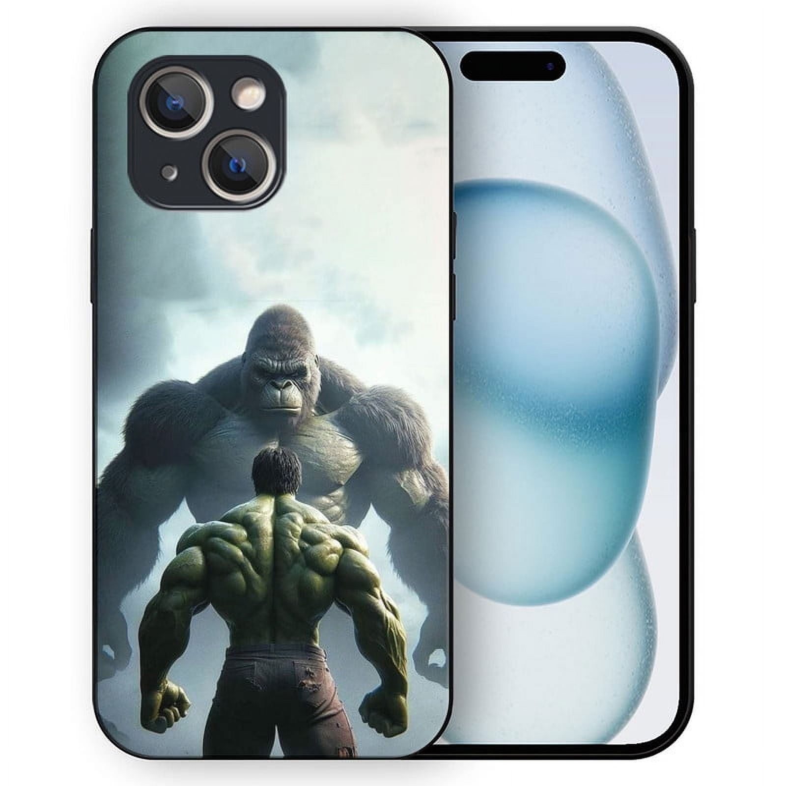 Hulk Phone Case, for iPhone 14 Plus, showcasing a collage print of ...