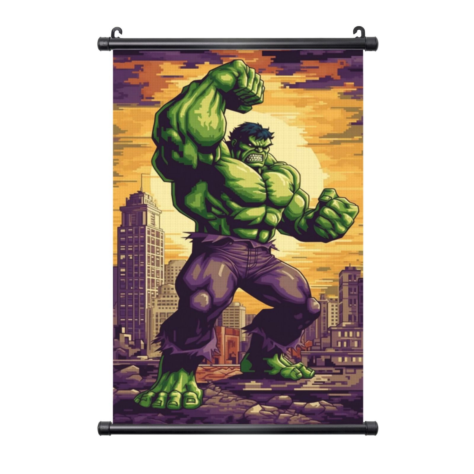 Hulk Poster Aesthetic Canvas PVC Shaft Wall Art Hanging Hanger Frame ...