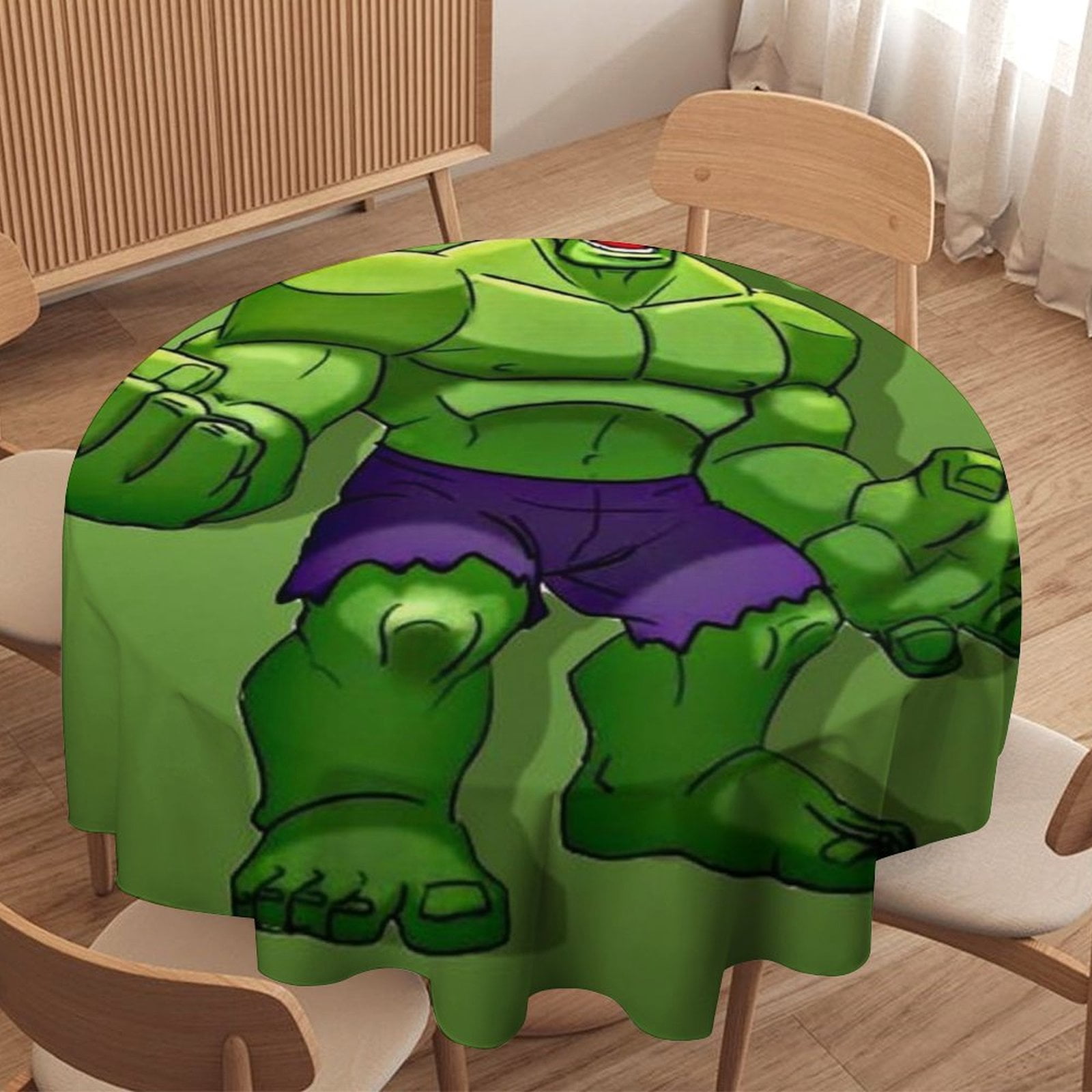Hulk Round Tablecloth，Waterproof Stain and Wrinkle Resistant Washable ...