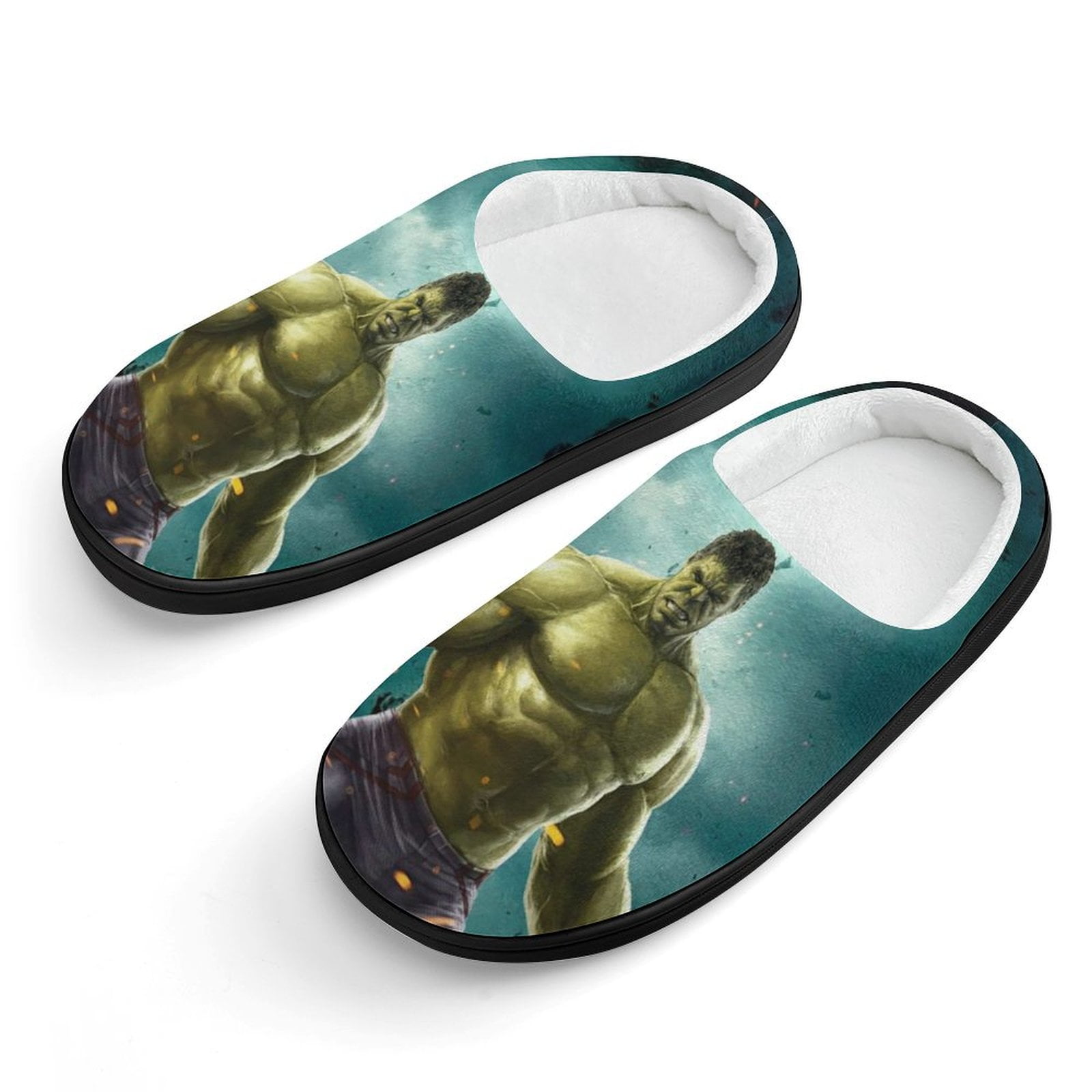 Hulk Slippers for Kids, Cute Soft Plush Anti-slip Fluffy Fuzzy House ...