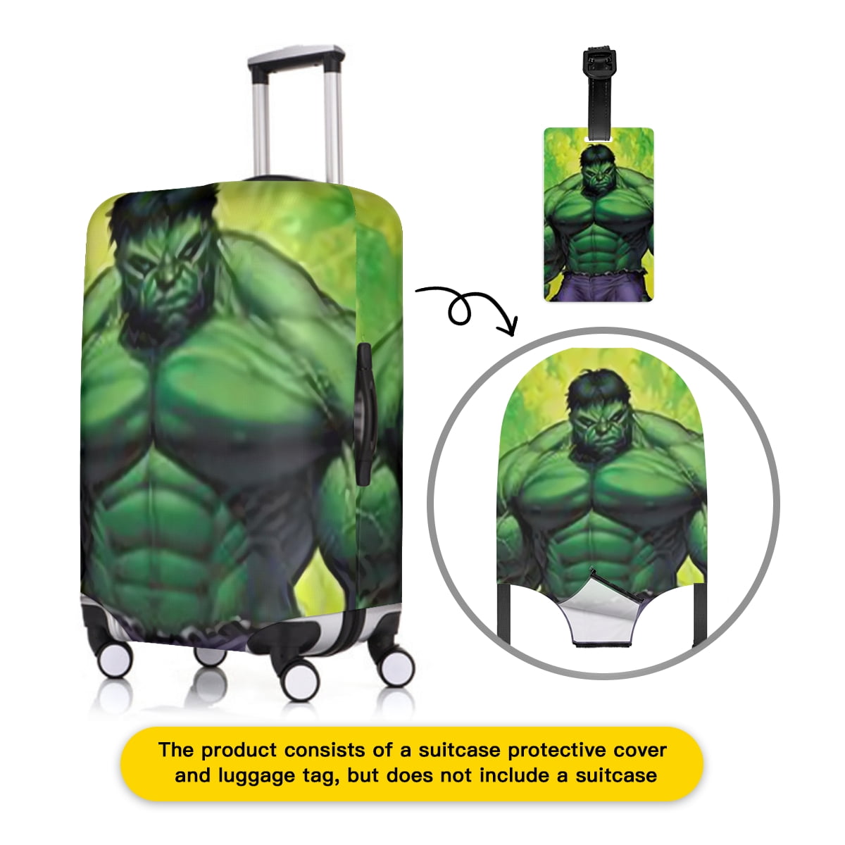 Hulk Suitcase Covers for Luggage-Hulk Luggage Cover-Hard Shell Suitcase ...
