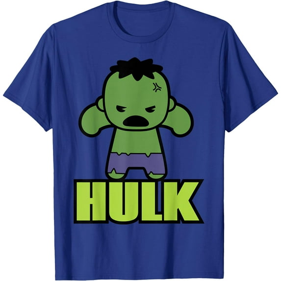 Hulk The Incredibly Cute Kawaii Pose DTG Print Unisex T-Shirt,Royal ...