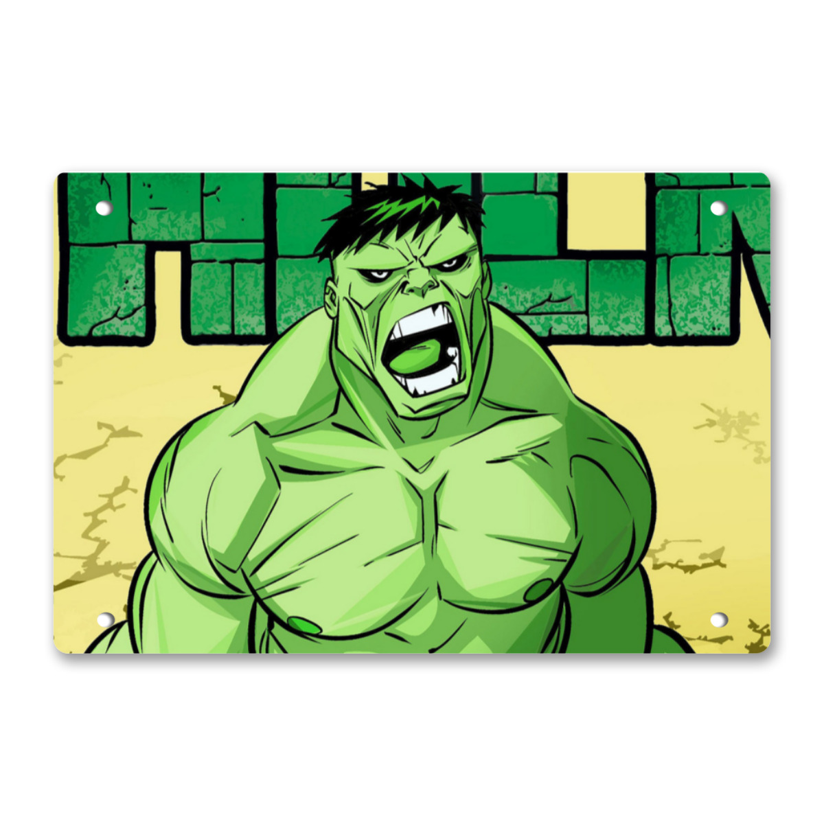 Hulk Wall Sign - Cartoon Aluminum Poster 12 X 8 Inch Home Bar Wall ...