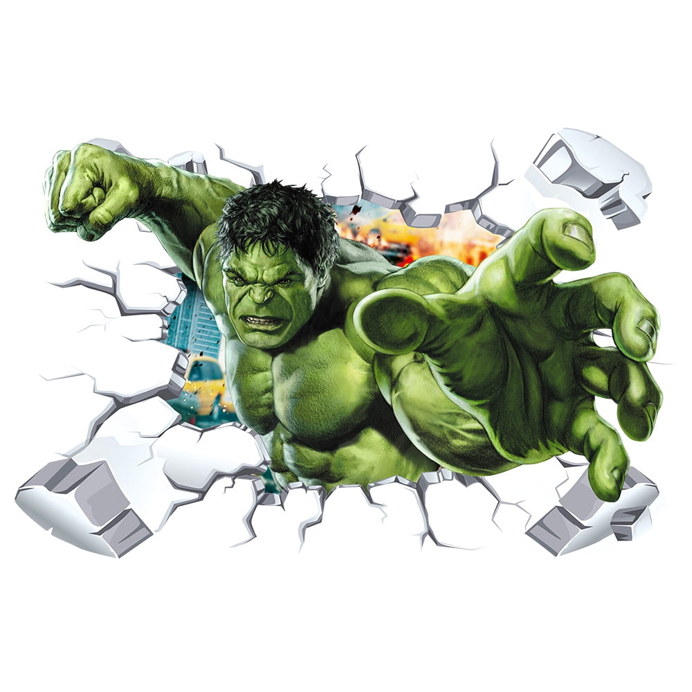 Hulk Wall Stickers Cartoon Wall Stickers DIY Wall Decoration Girl Boy ...