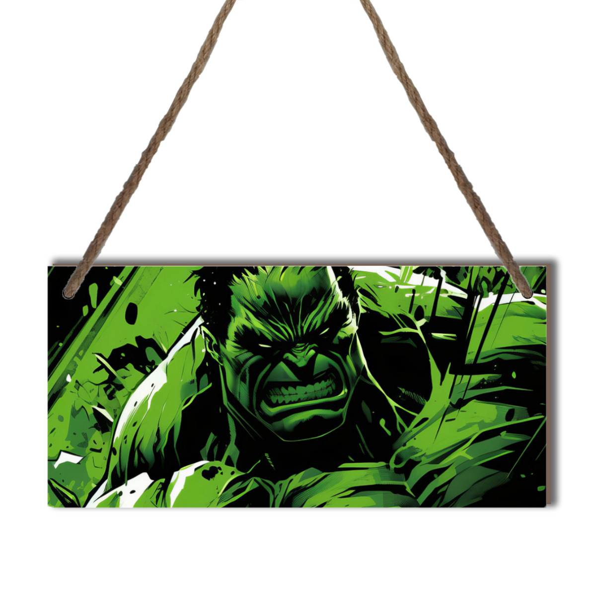Hulk Wooden Sign Square Wooden Door Panel Decoration 10.8x3.9 Inch Home ...