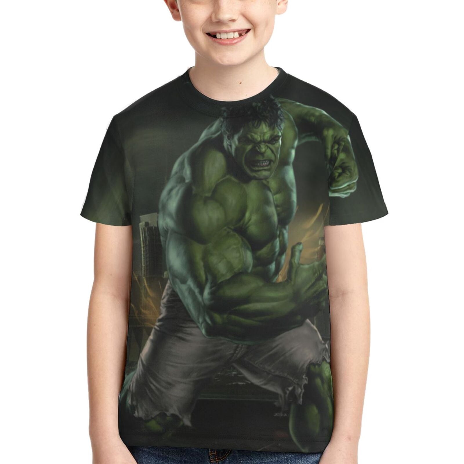 Hulk Youth 3d Graphic Printed T-Shirt Crewneck Short Sleeve Tees For ...