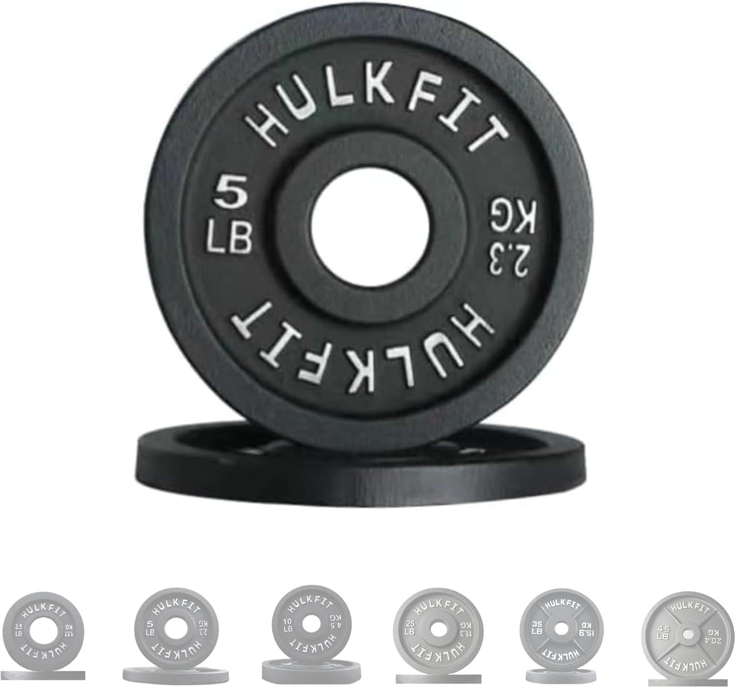 HulkFit 2-inch Olympic Steel Weight Plate with Anti-Rust Finish for ...