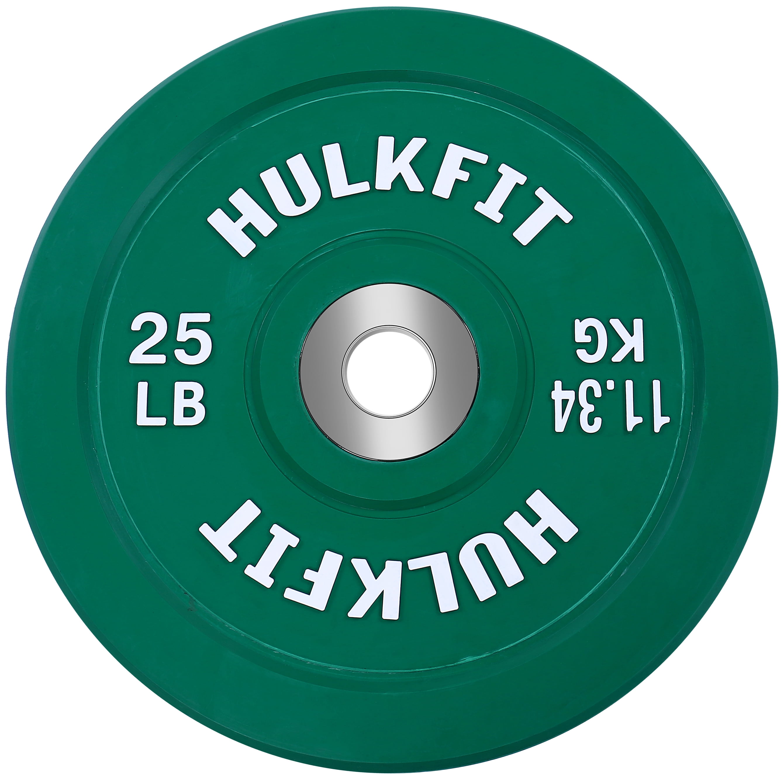 HulkFit Color Coded Olympic 2-Inch Rubber Bumper Plate with Steel Hub ...