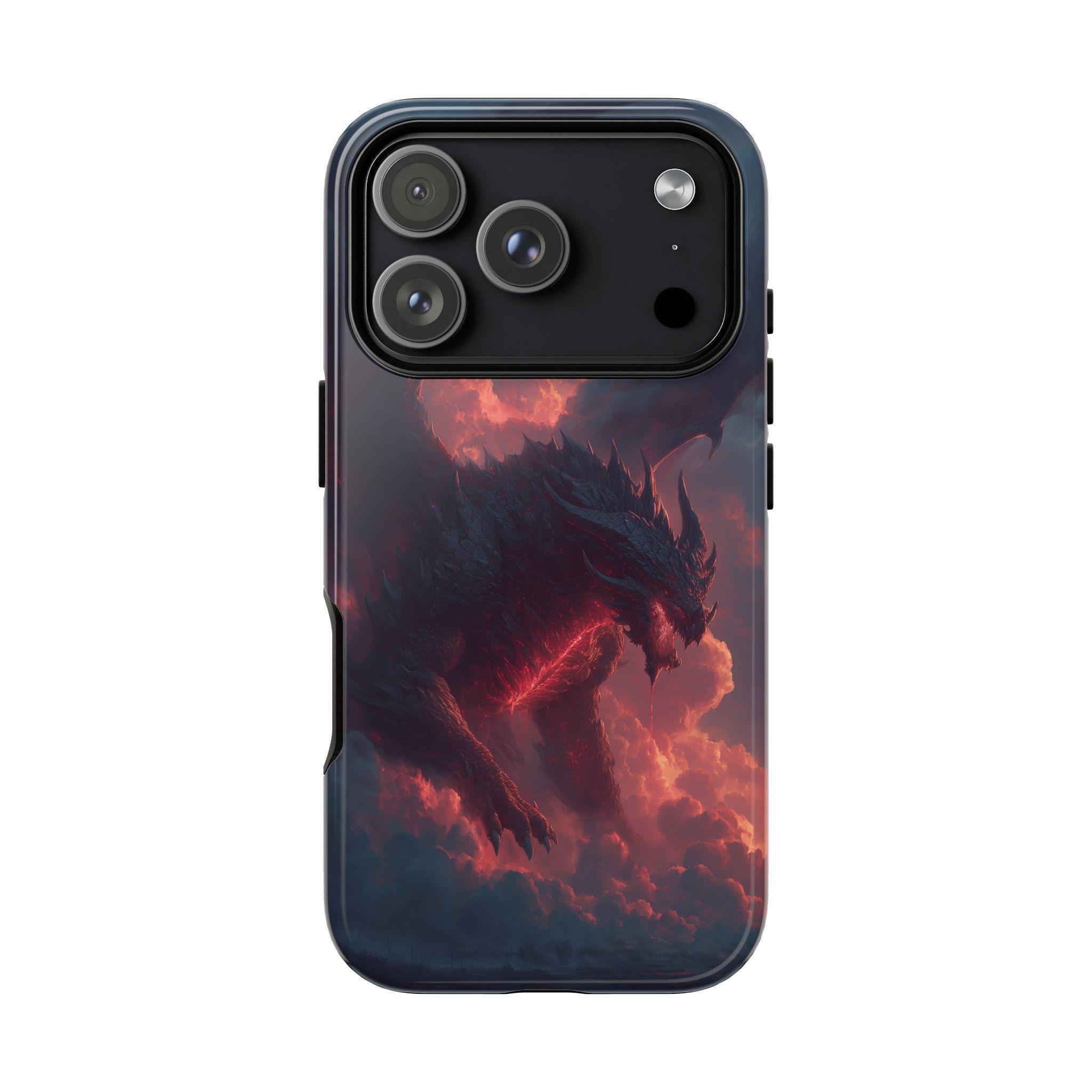Hulking Fire Dragon Demon Fiery Creature Scene Phone Case with iPhone ...