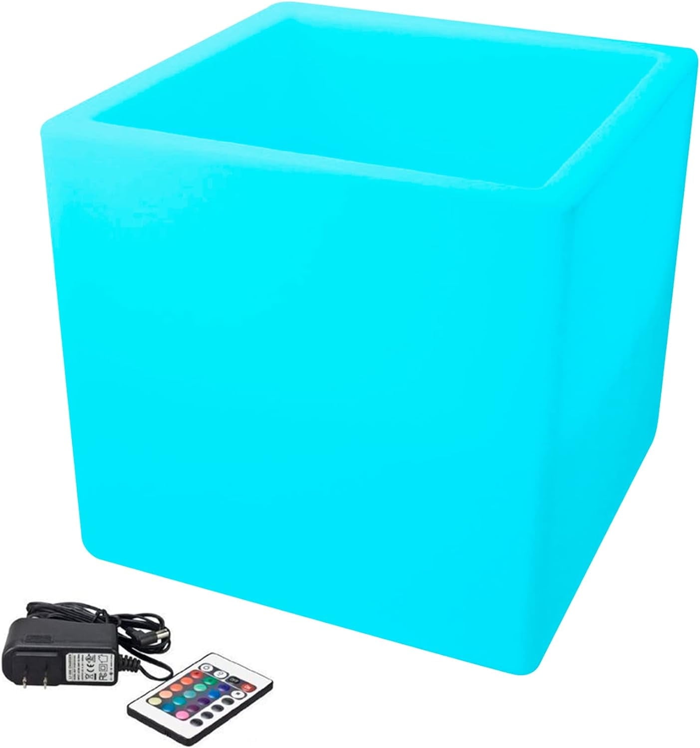 Hullaballoo 16-Inch LED Storage Cube Decorative Glow Furniture ...