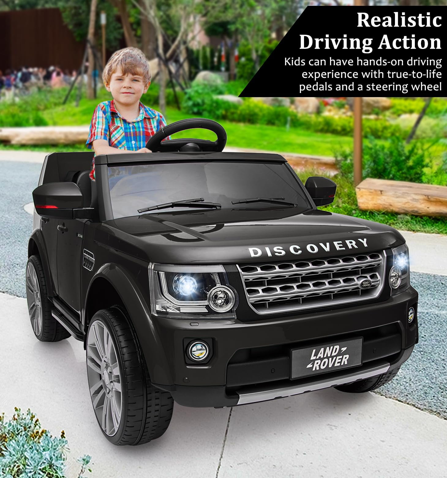 Huloretions 12V Ride on Car for Kids, Licensed Land Rover Ride on Toys ...