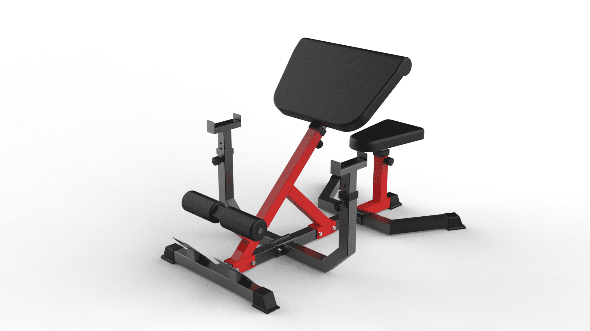 Huloretions 2-In-1 Roman Chair & Preacher Curl Bench Hyperextension ...