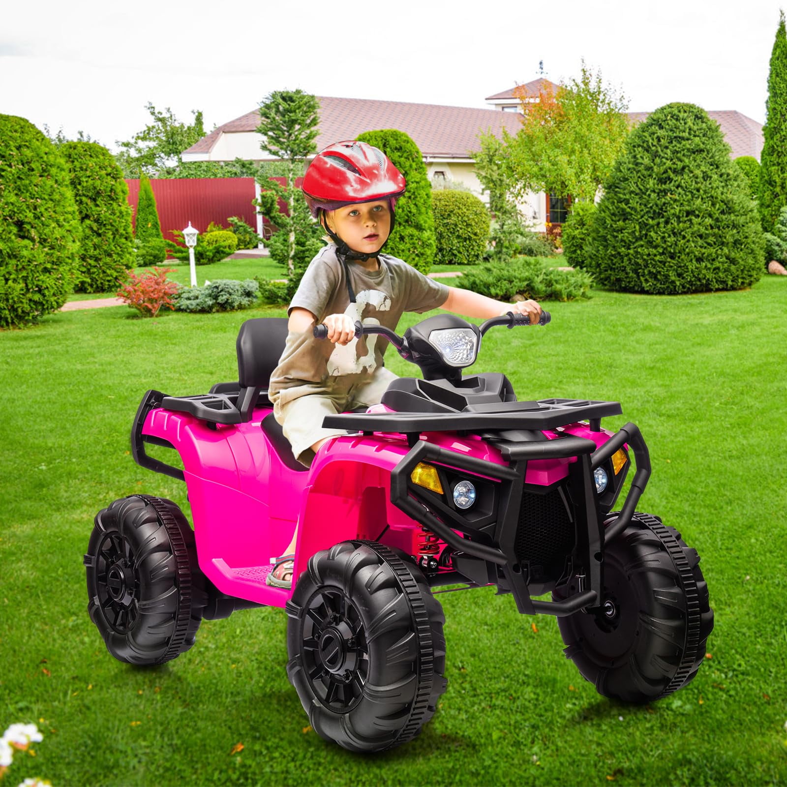 Huloretions 2 Seater Ride On ATV for Big Kids 4 Wheeler Electric ...