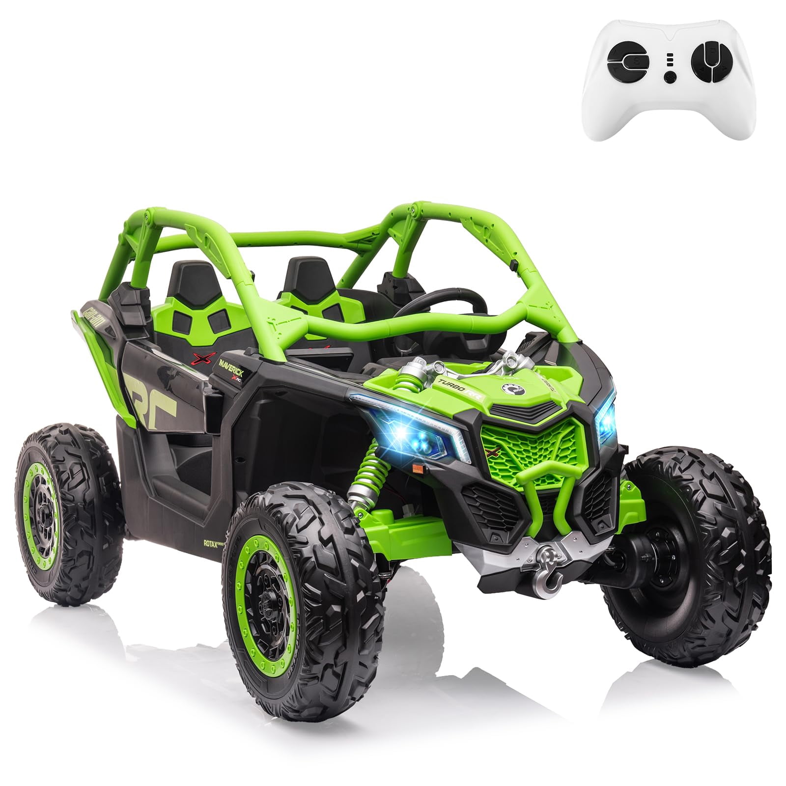 Huloretions 2 Seats Ride on UTV with Remote Control for Kids, 2 * 24V ...