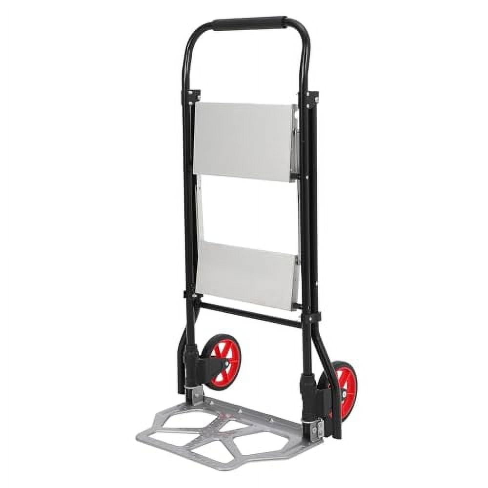 Huloretions 2 Step Ladder & Folding Hand Truck,2 in 1 Dolly Cart With ...