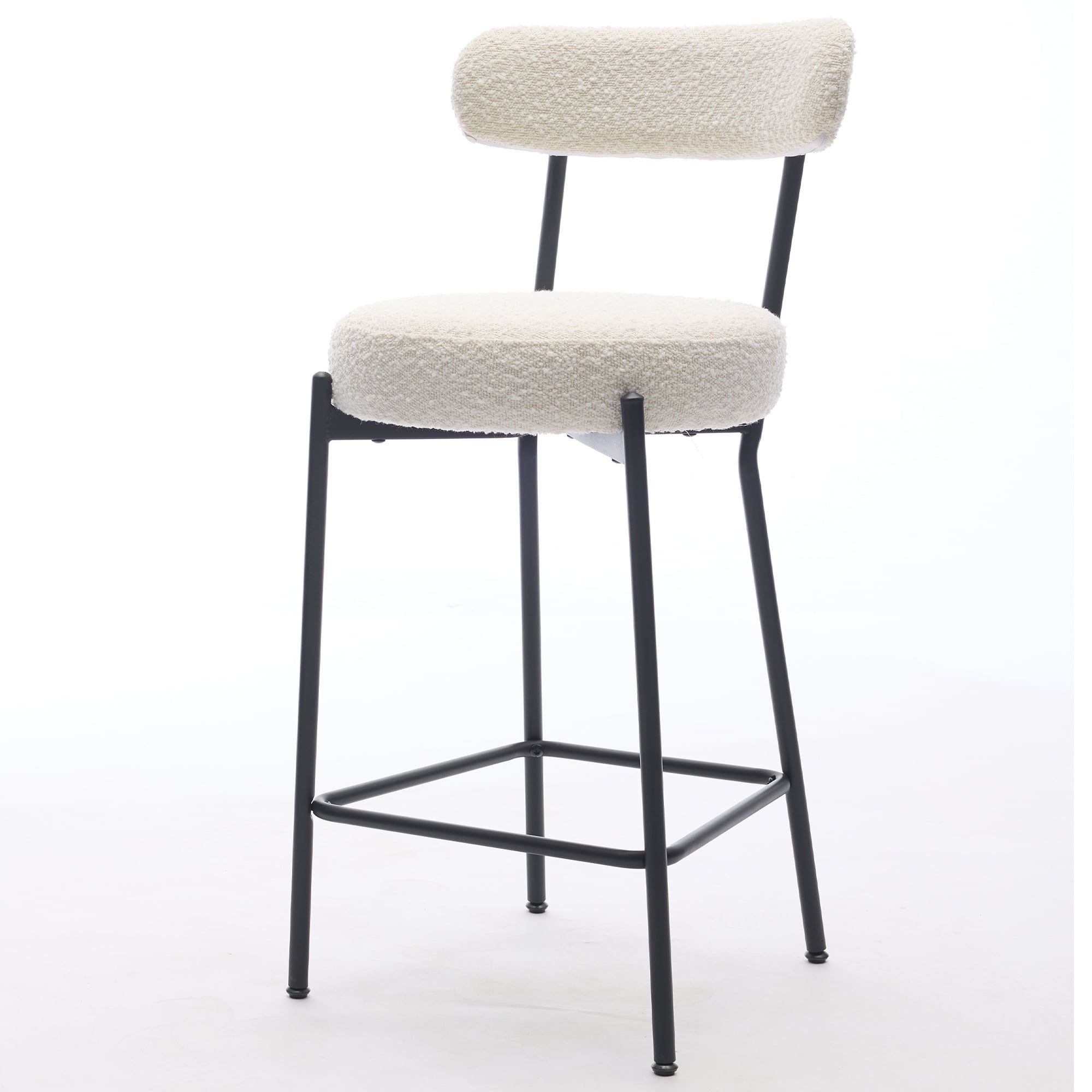 Huloretions 27" Boucle Counter Stools Set of 2,Upholstered Counter ...