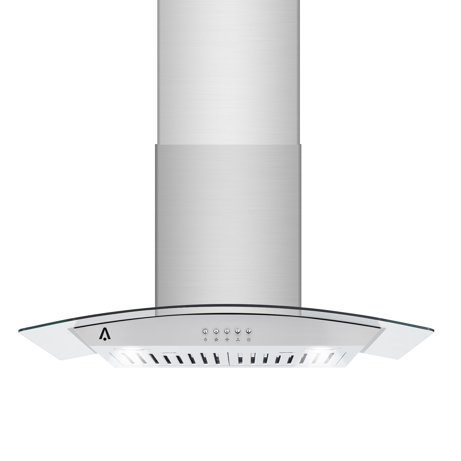 Huloretions 30 Inch Curved Glass Range Hood With Ducted/Ductless ...