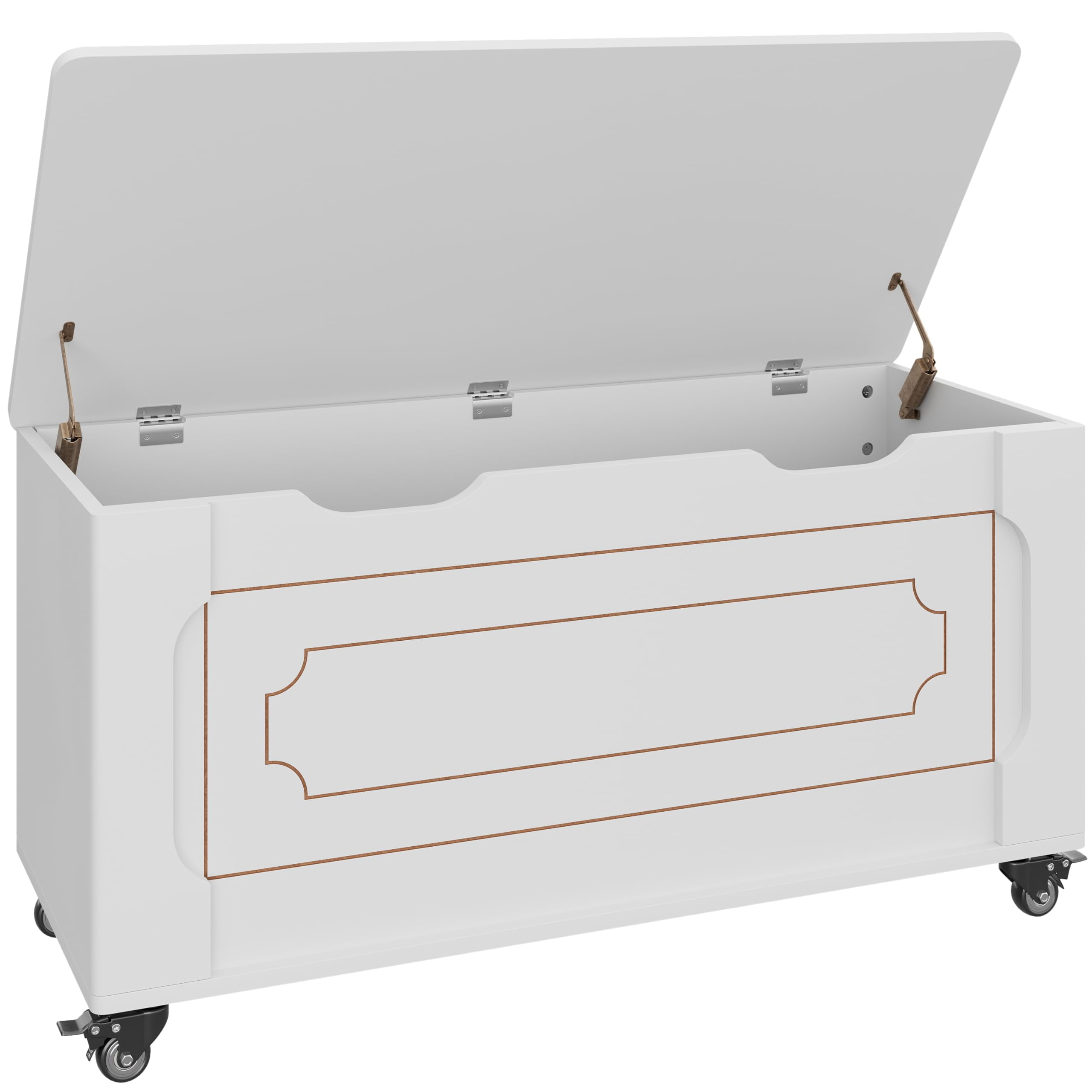 Huloretions 39.4"Storage Chest,Storage Bench With Wheels,Wooden Chest ...