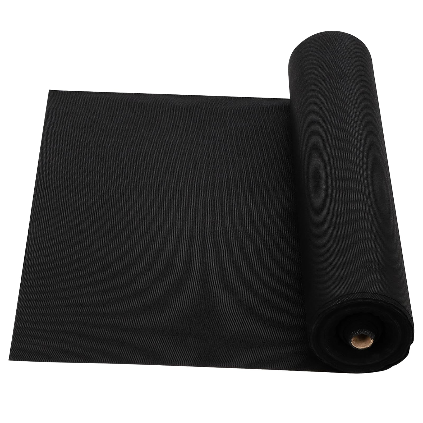 Huloretions 4ft x250ft Black Weed Barrier Landscape,1.8oz Ground Cover ...