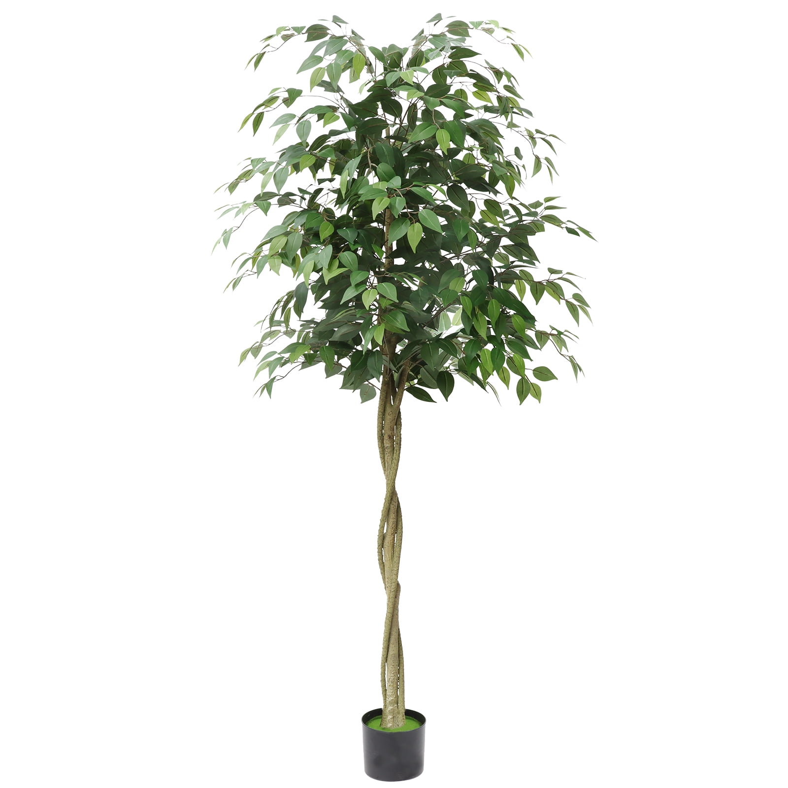 Huloretions 5FT/6FT/7FT Artificial Ficus Tree,Ficus Tree Artificial ...