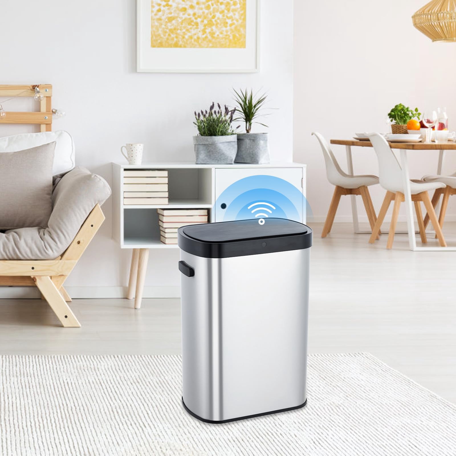 Huloretions Automatic Kitchen Trash Can, Automatic Motion Sensor Trash ...