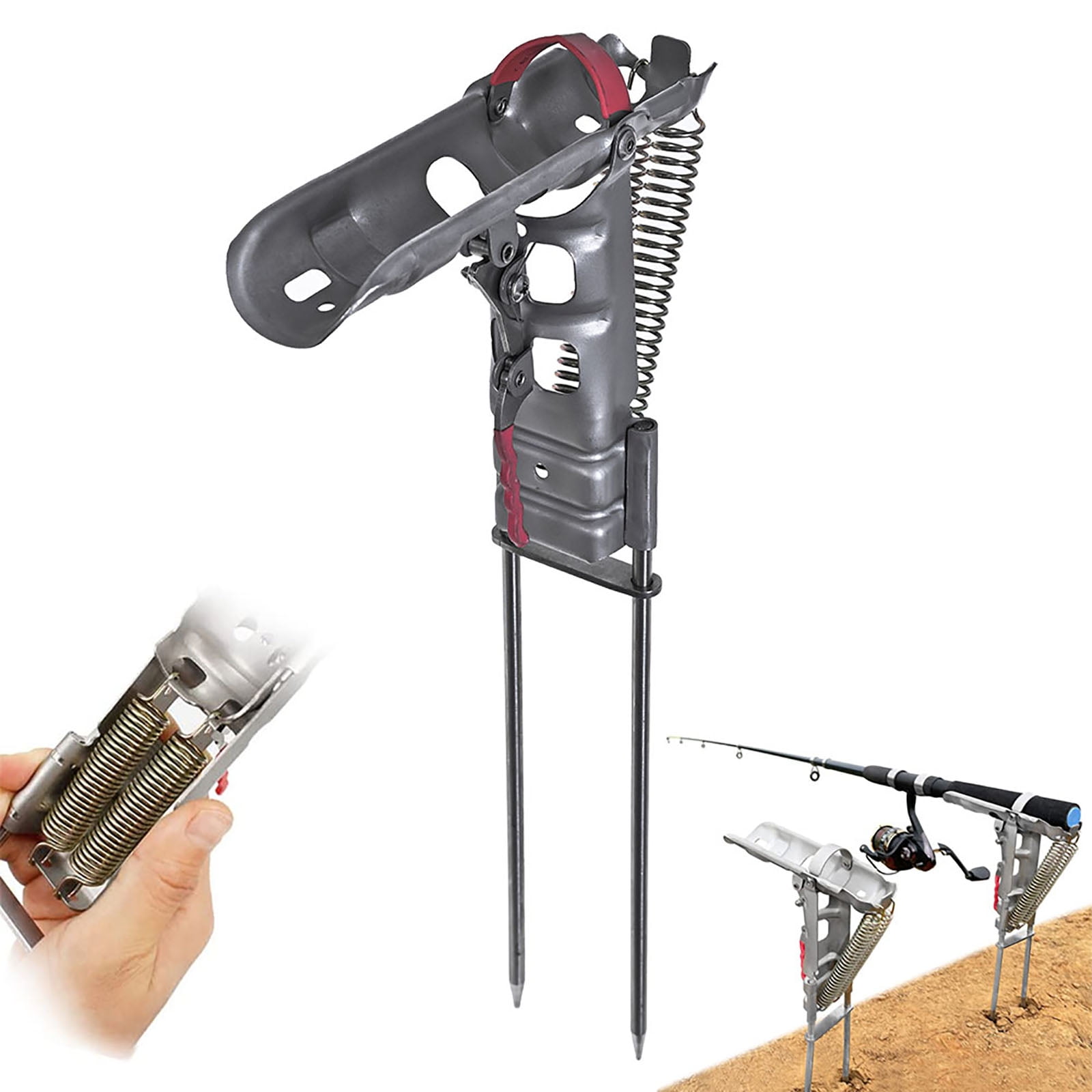 Huloretions Automatic Spring Fishing Rod Holder,Adjustable High ...