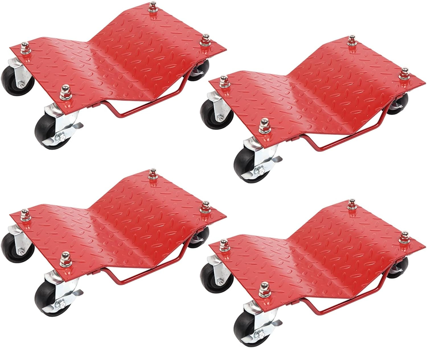 Huloretions Car Dolly Set of 4,Heavy Duty Car Tire Dolly Wheels Cart ...