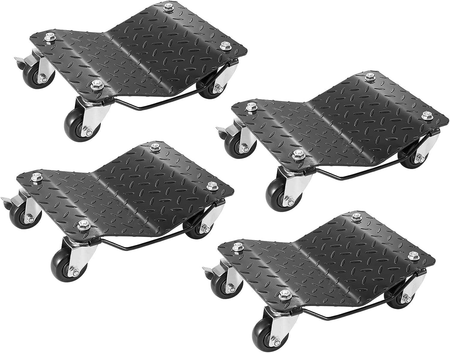 Huloretions Car Dolly Set of 4,Heavy Duty Car Tire Dolly Wheels Cart ...