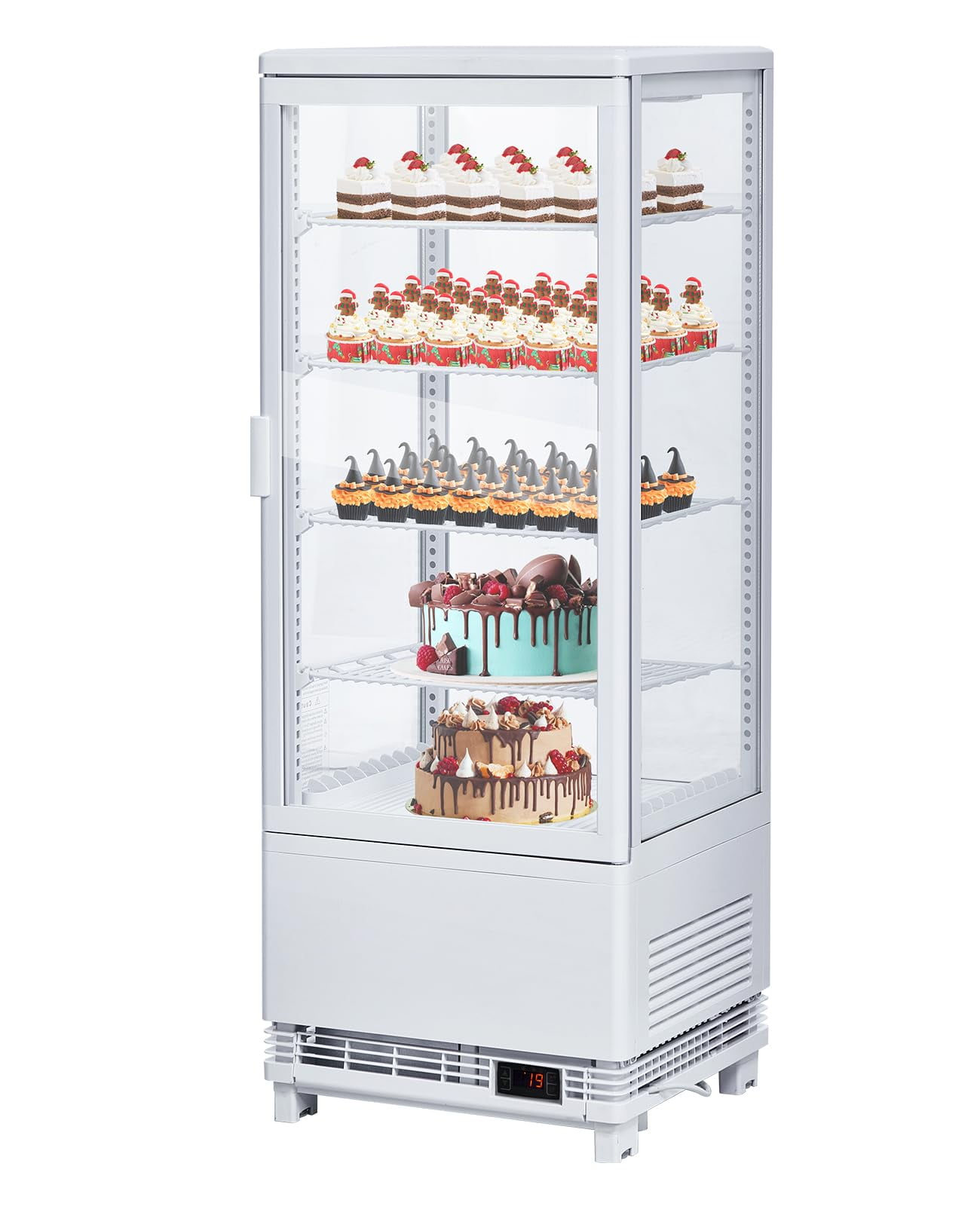 Huloretions Commercial Display Refrigerator,3.5 Cu Ft Countertop Pastry ...