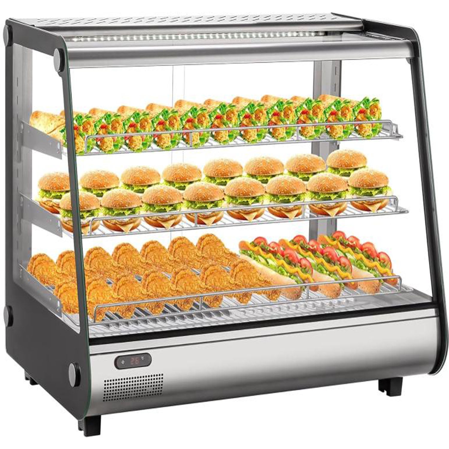 Huloretions Commercial Food Warmer Display Case, 3-Tier Commercial Food ...