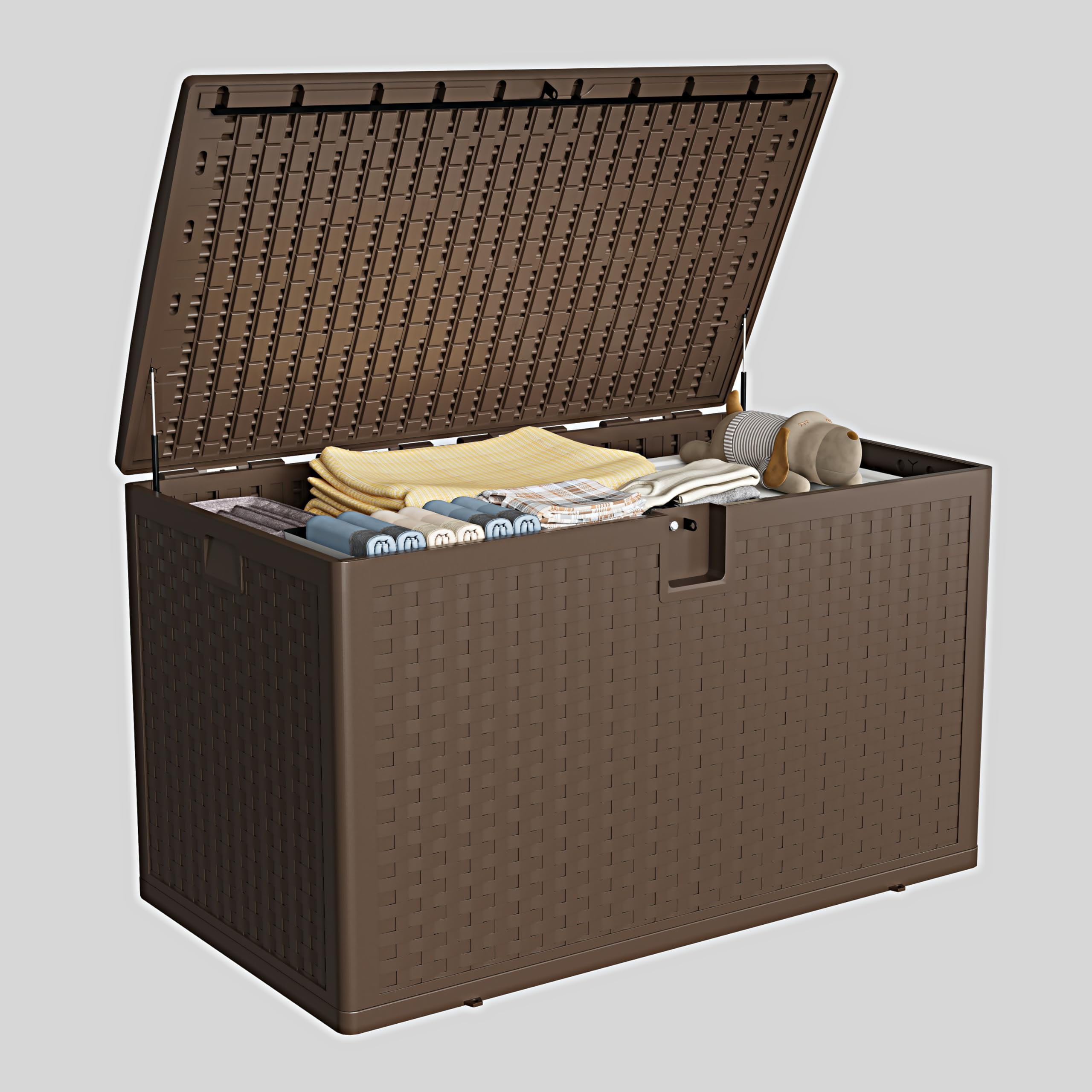 Huloretions Deck Box,Outdoor Patio Storage Box,120 Gallon Deck Box ...