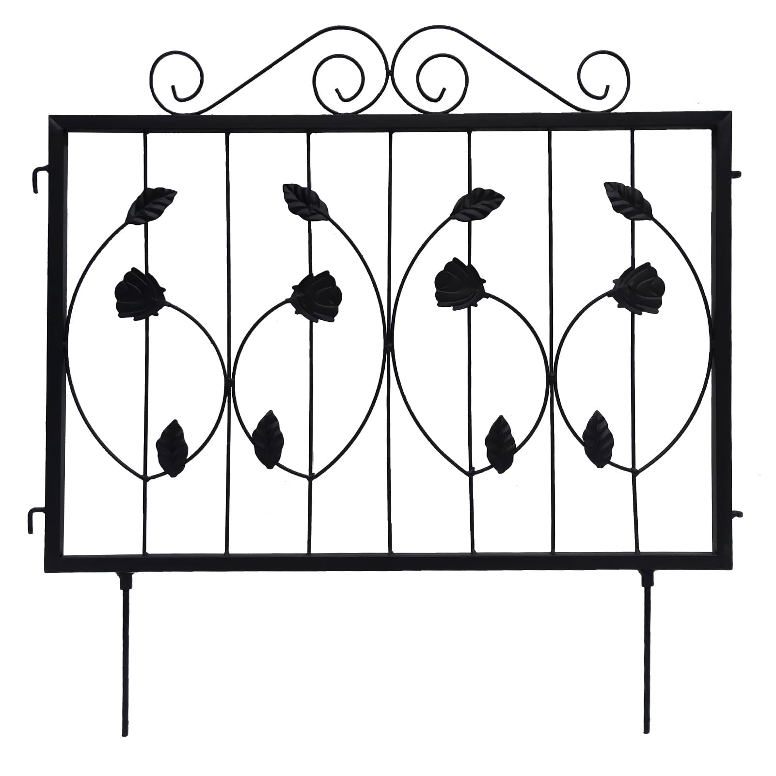 Huloretions Decorative Garden Fence Panel,Metal Fence Wire Fencing ...