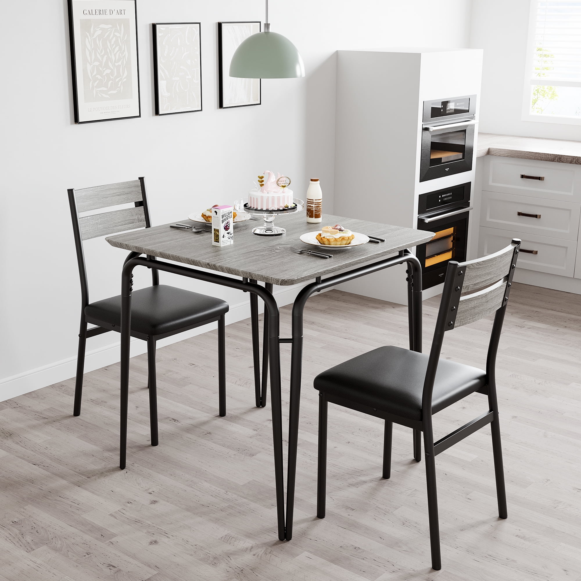 Huloretions Dining Table Set For 2 Person,Small Table and Chairs Set of ...
