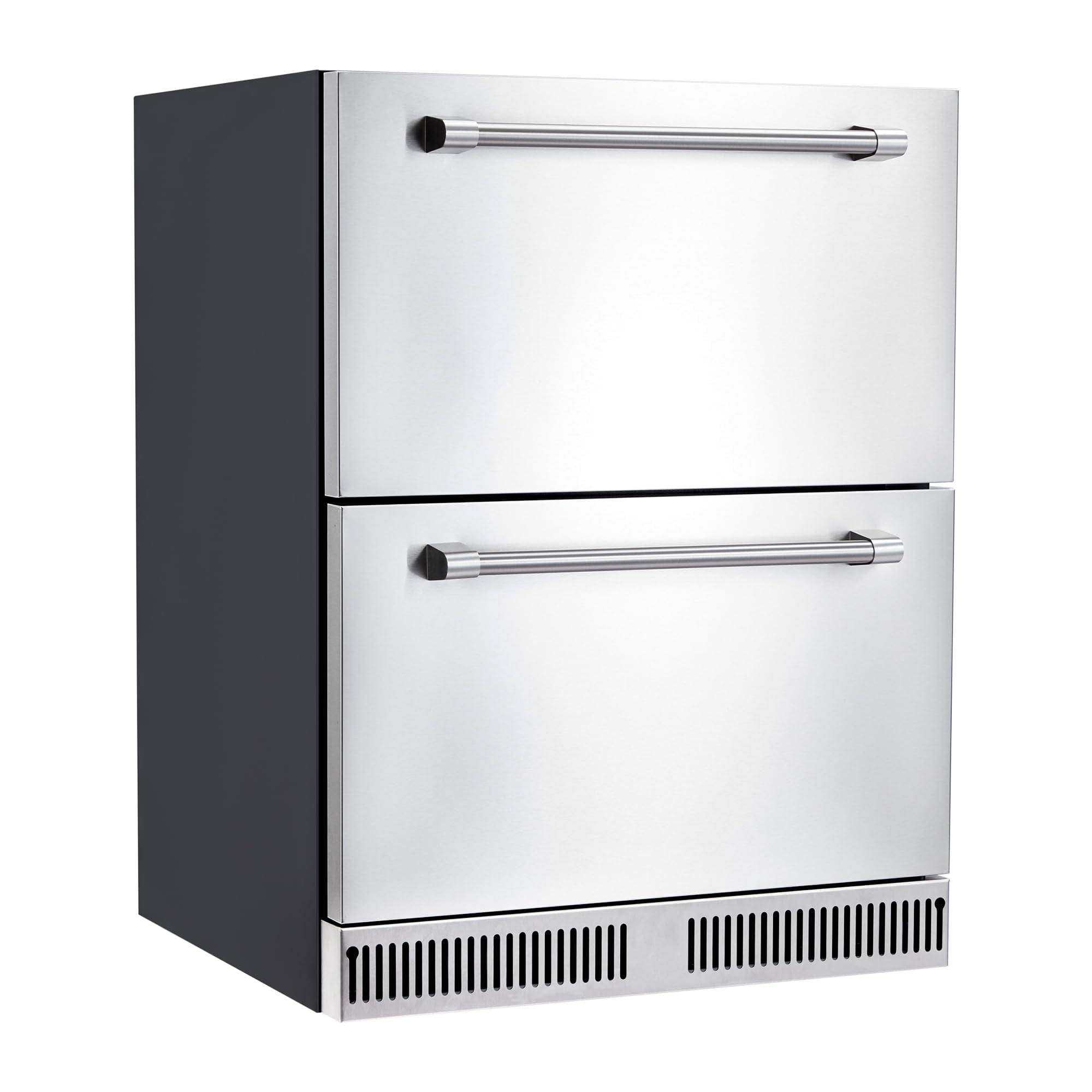 Huloretions Double Drawer Fridge,24 Inch Under Counter Fridge 5.12 Cu ...