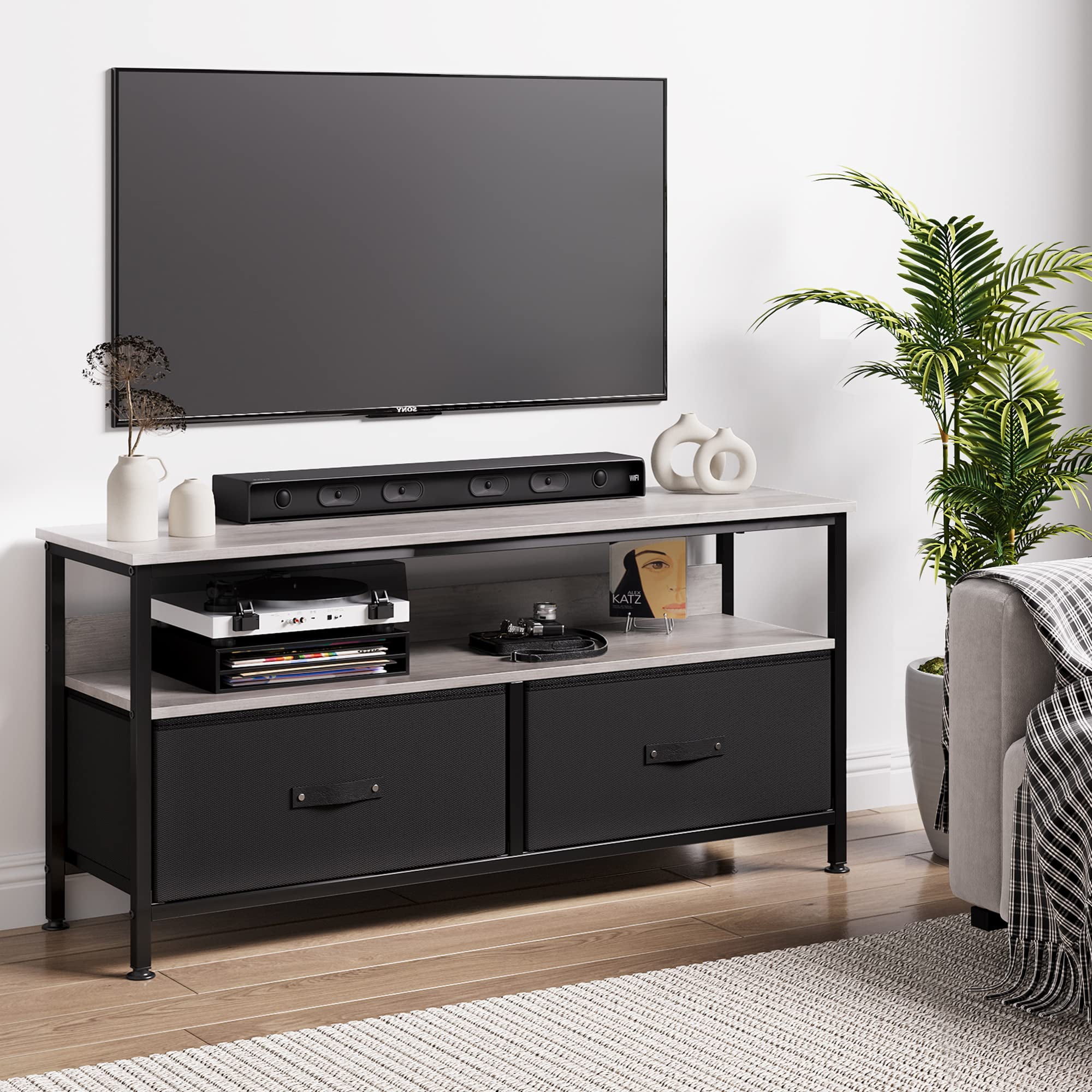 Huloretions Dresser TV Stand, 50 Inch TV Stand for Bedroom ...