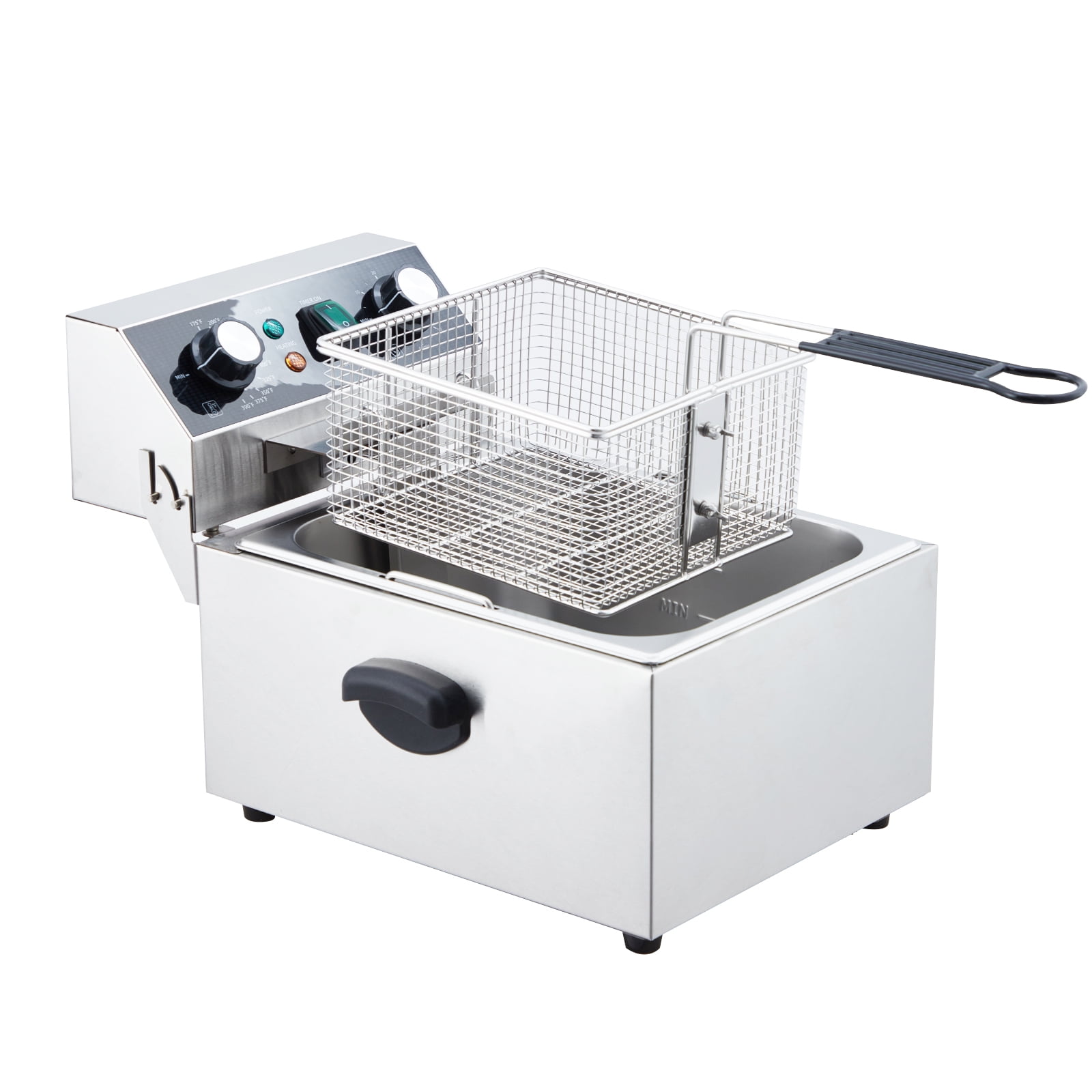 Huloretions Electric Deep Fryer,6L Commercial Deep Fryer Stainless ...