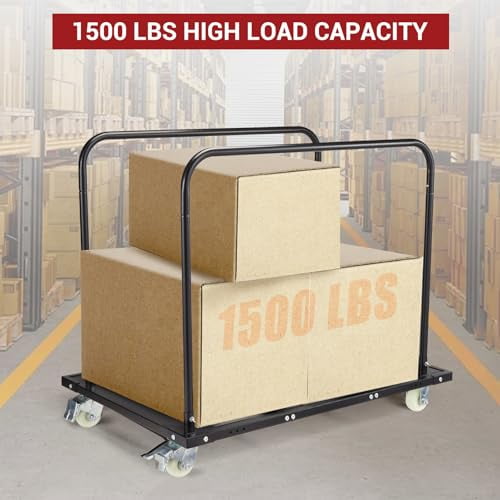 Huloretions Folding Table Cart,Drywall Cart Steel Panel Truck, Heavy ...