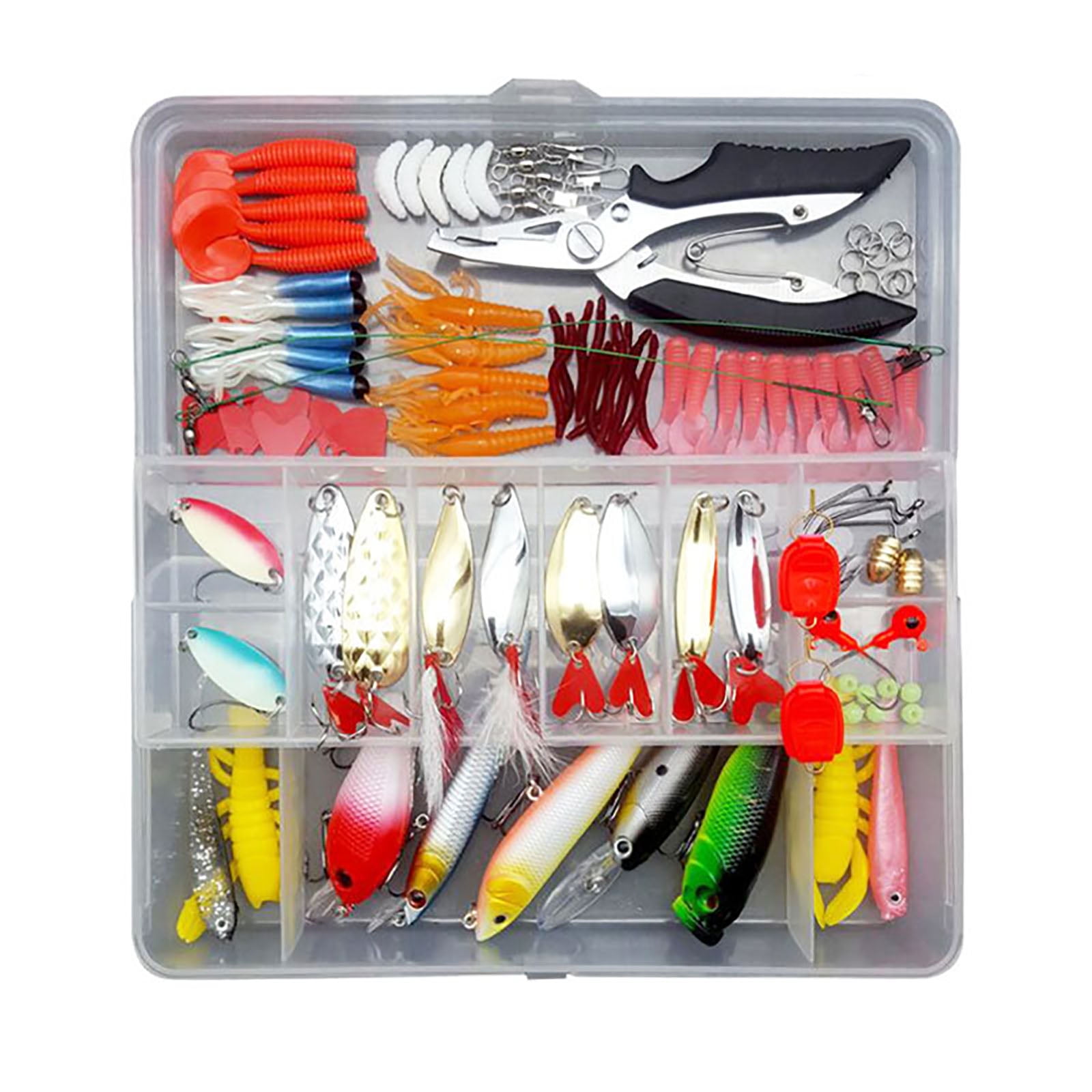 Huloretions Fresh Water Fishing Lures Set Bass Fishing Kit Fishing ...