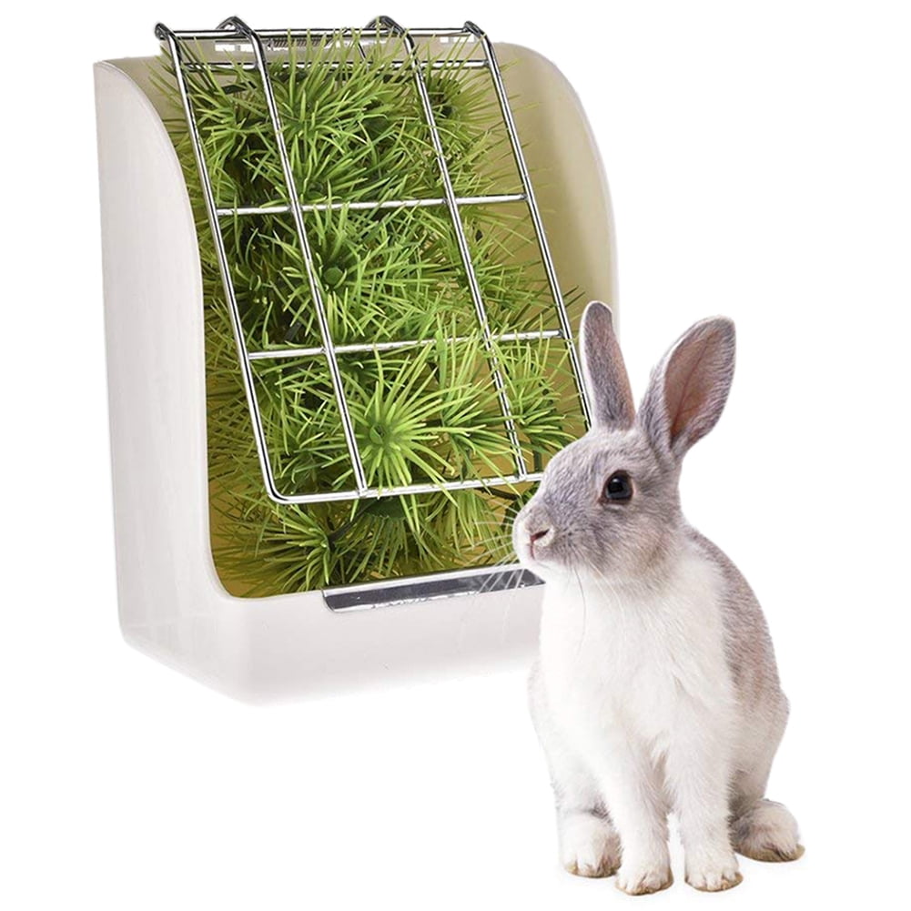 Huloretions Hay Feeder for Rabbit, Guinea Pig Hay Feeder with Heavy ...